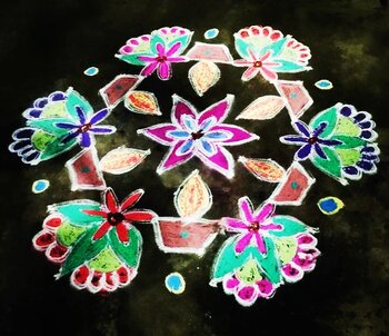 Day 21 : Sparkling Rangolis - Rangoli Corner